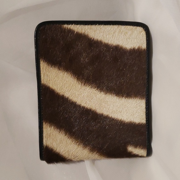 Bags | Black And White Fur Wallet | Poshmark
